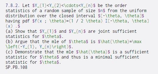 Solved 7.8.2. Let $Y_{1} | Chegg.com