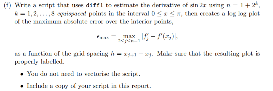 D Write A Matlab Function Called Diff1 That