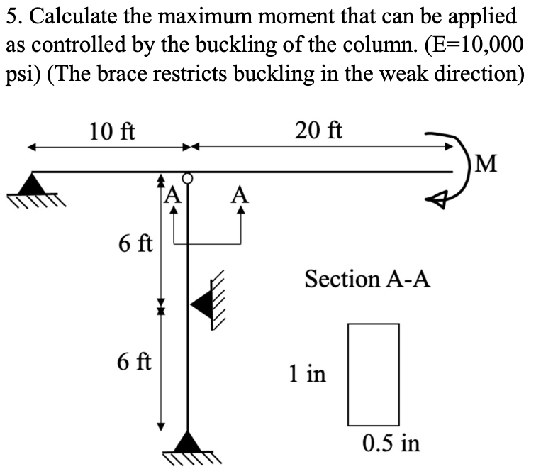 Solved 5. Calculate the maximum moment that can be applied | Chegg.com