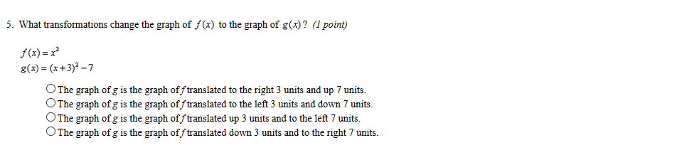 Solved 3. What transformations change the graph of fx) to | Chegg.com