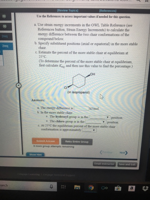 Solved Review Topics] References) Use the References to | Chegg.com