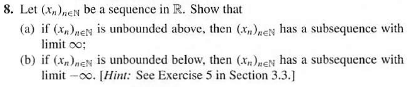 Solved 8. Let (Xn)nen be a sequence in R. Show that (a) if | Chegg.com Solved 8. Let (Xn)nen be a sequence in R. Show that (a) if | Chegg.com