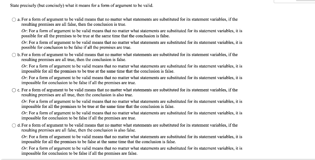 Solved State precisely (but concisely) what it means for a | Chegg.com