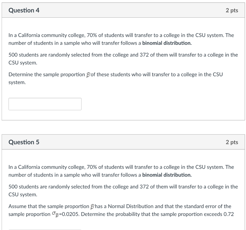 Solved In a California community college, 70% of students | Chegg.com