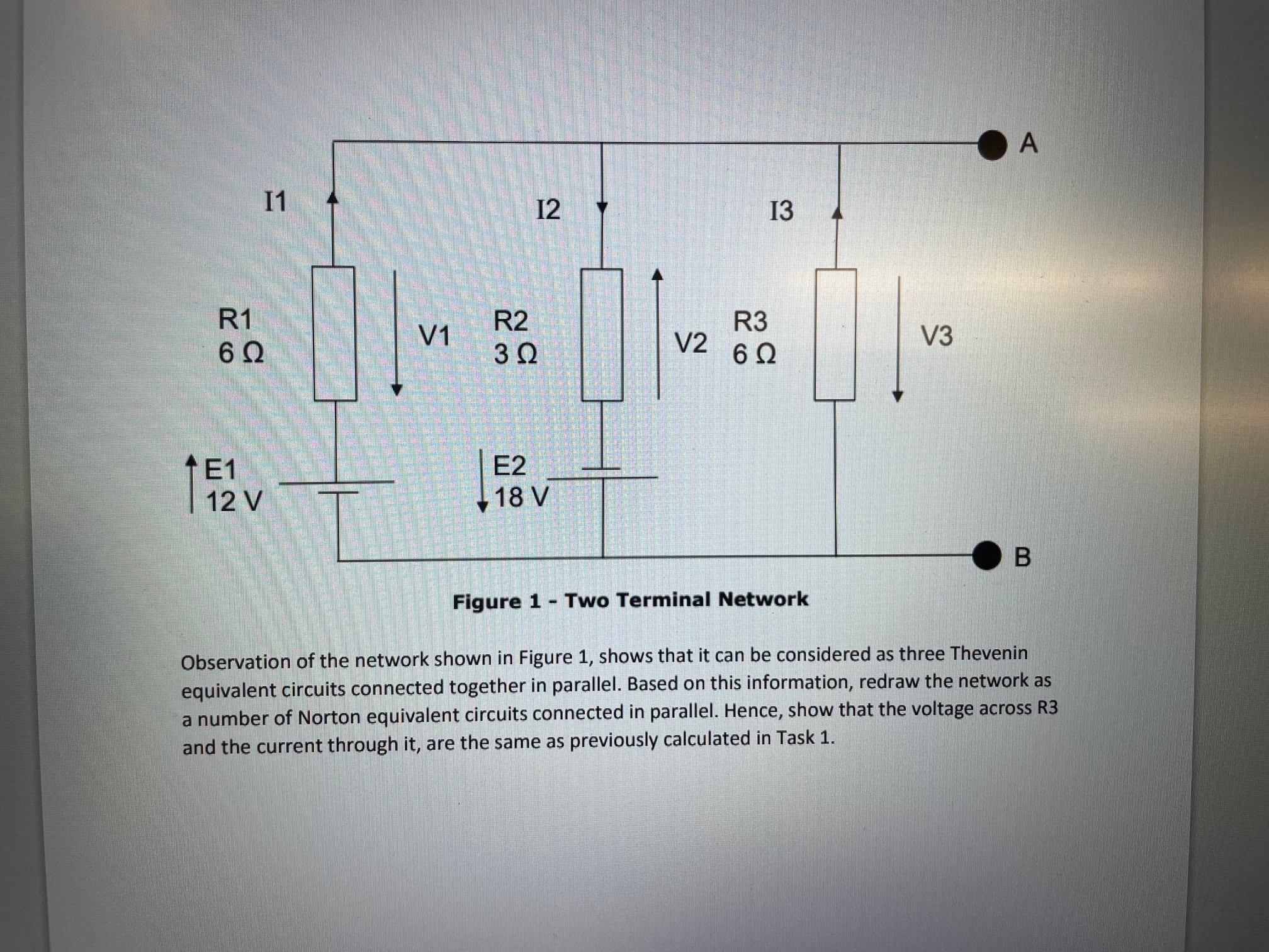 Solved Figure 1 - ﻿Two Terminal Network Observation of the | Chegg.com
