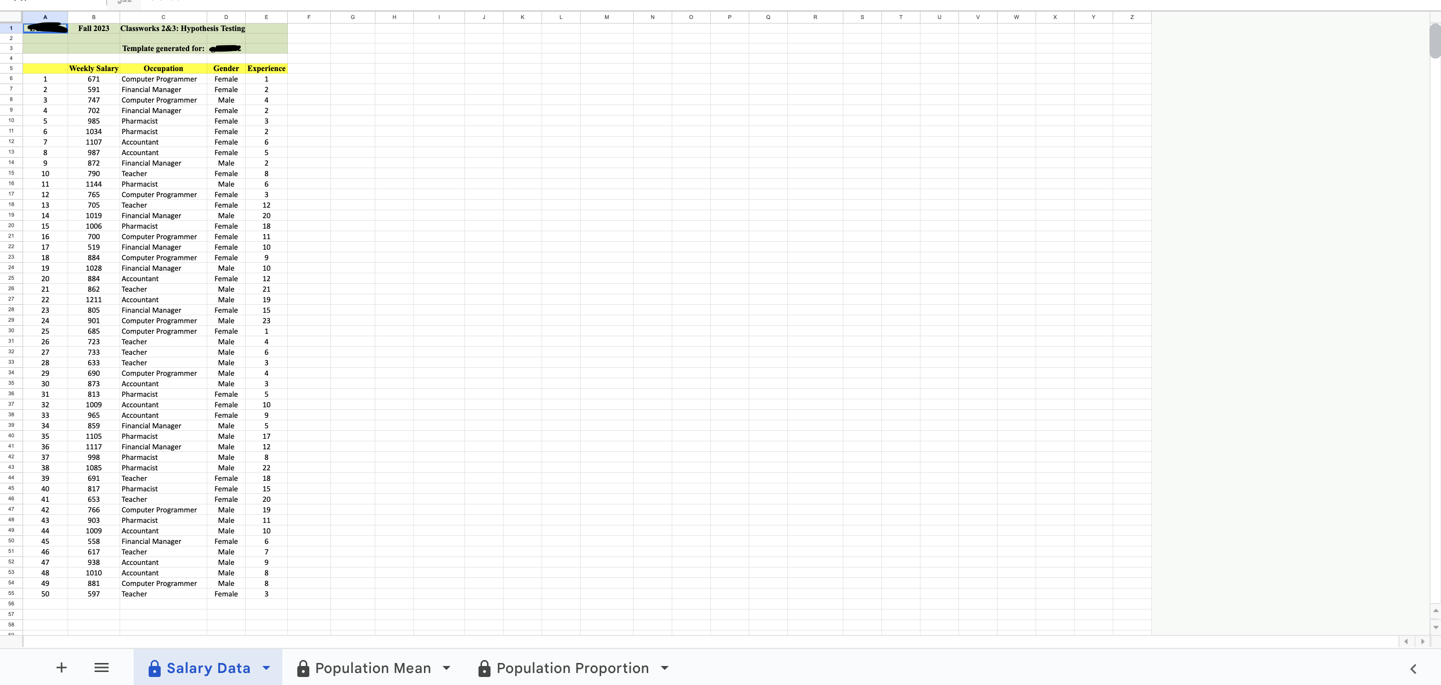 The worksheet called Salary Data contains information | Chegg.com