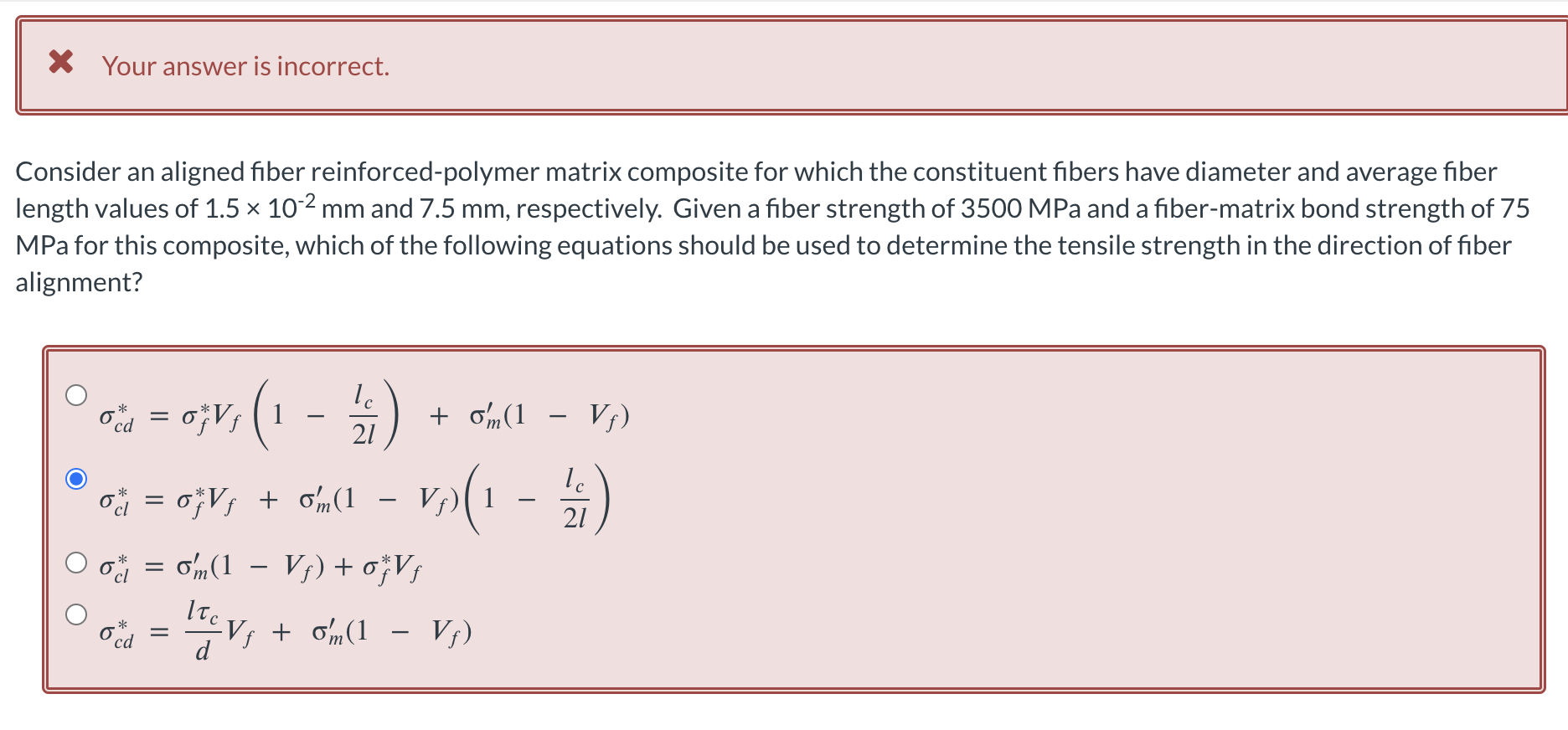 Solved Consider an aligned fiber reinforced-polymer matrix | Chegg.com