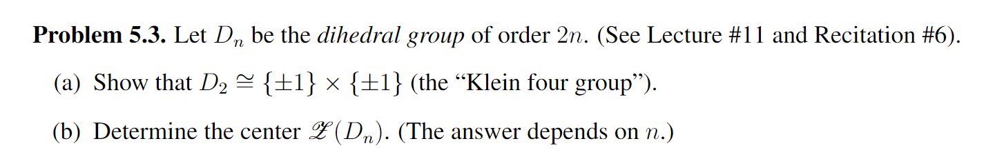 Solved The center of a group G is defined by Z(G)={g∈G∣gx=xg | Chegg.com
