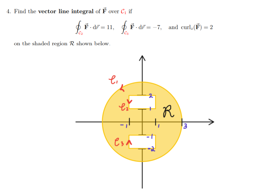 Solved 4. Find the vector line integral of F over C, if $ | Chegg.com