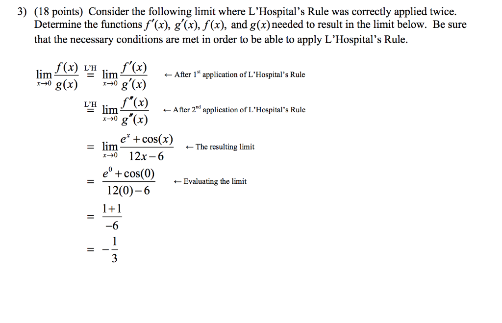 Solved 3) (18 points) Consider the following limit where | Chegg.com