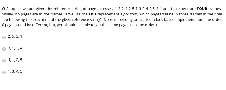 Solved b3 Suppose we are given the reference string of page | Chegg.com