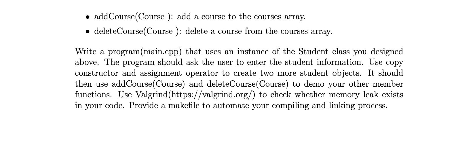 Solved 2. Design a class called Course. The class's purpose | Chegg.com