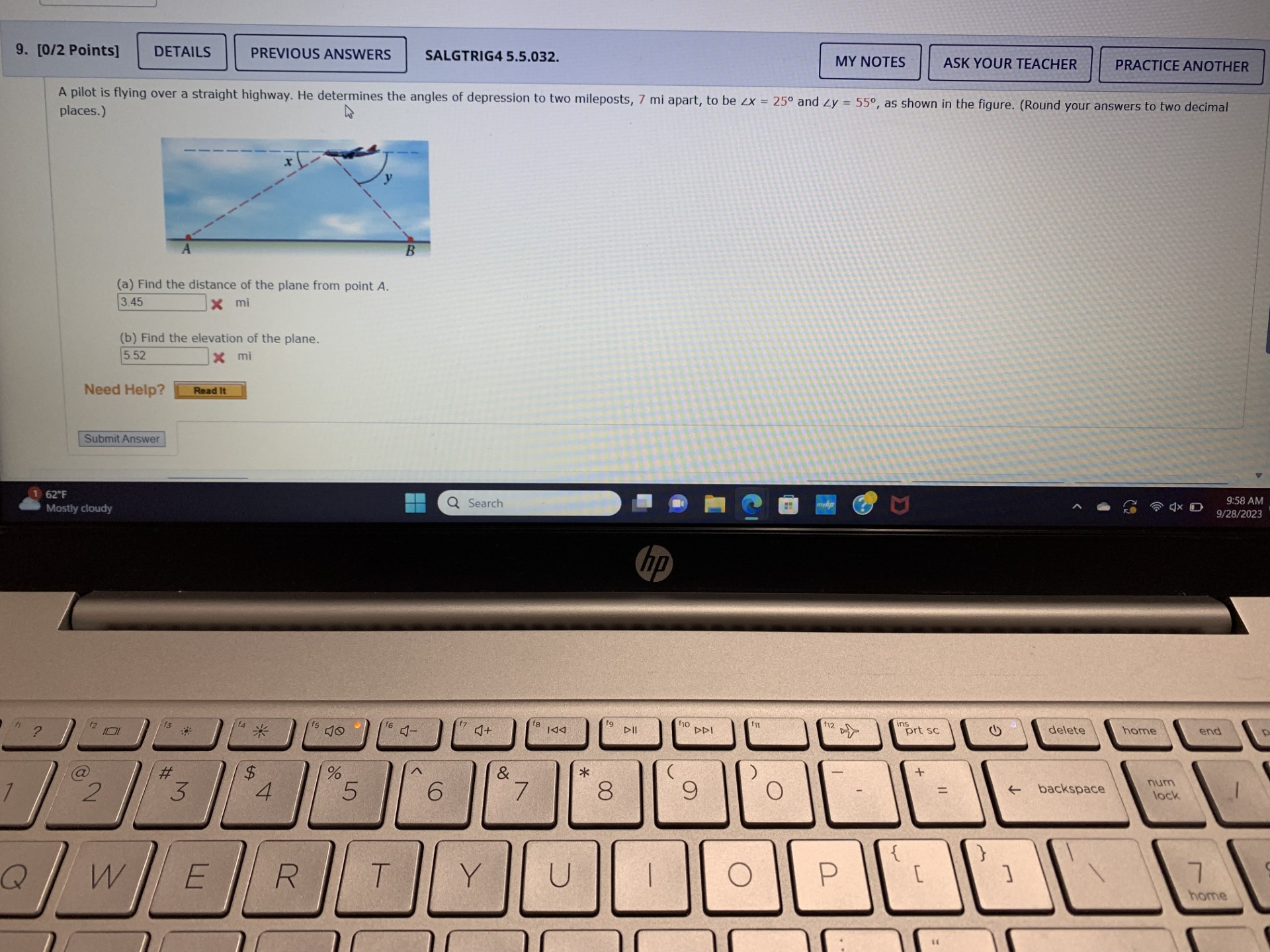 Solved places.) (a) Find the distance of the plane from | Chegg.com
