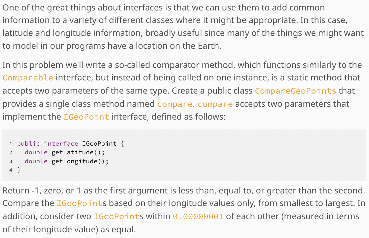 Solved One of the great things about interfaces is that we | Chegg.com