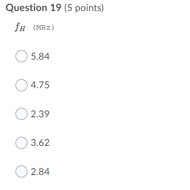 Solved Given the following high frequency equivalent | Chegg.com