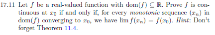 Solved 17.11 Let f be a real-valued function with dom(f) SR. | Chegg.com