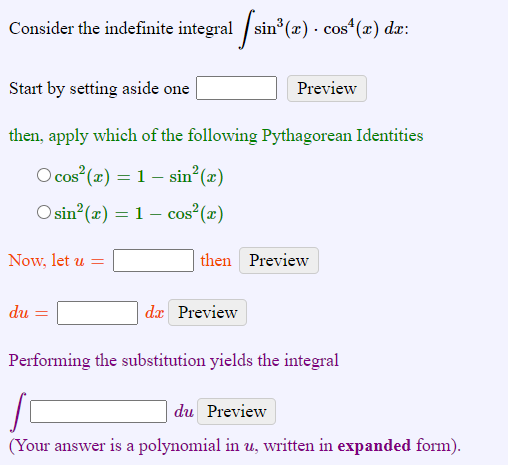 Solved Consider the indefinite integral (cse"(z) - cot*(a) | Chegg.com