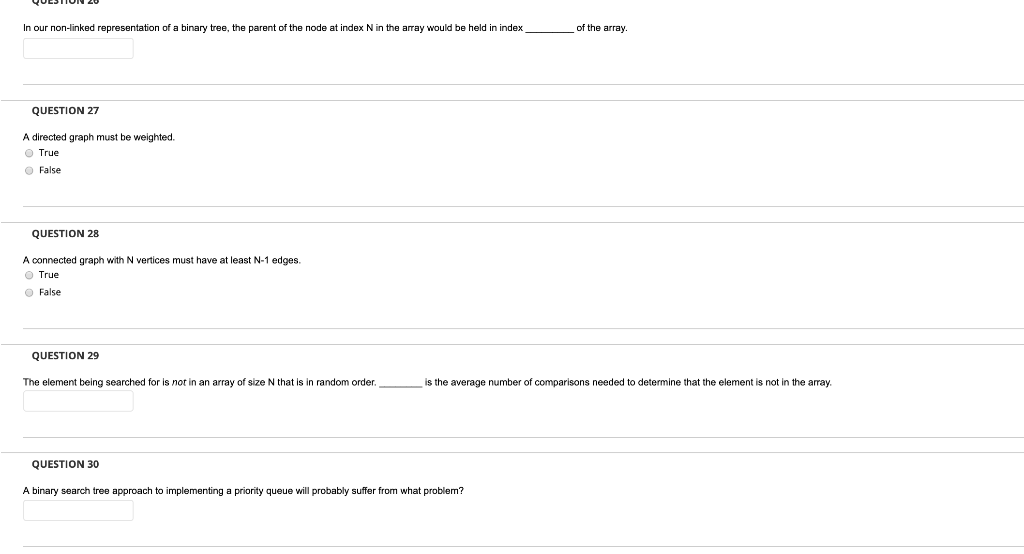 Solved In our non-linked representation of a binary tree, | Chegg.com