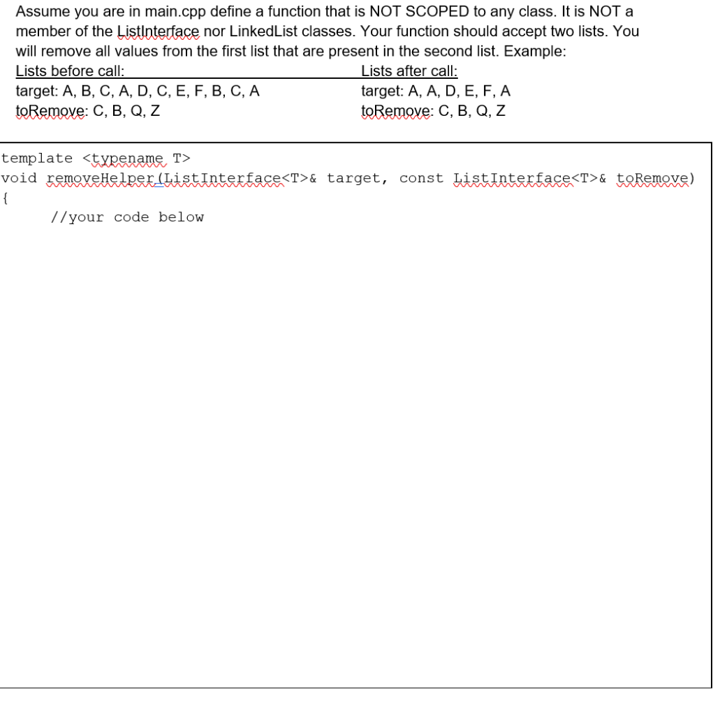 Solved Assume you are in main.cpp define a function that is | Chegg.com
