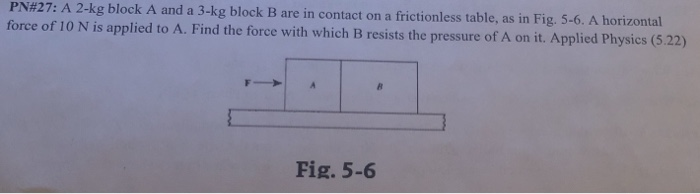 Solved PN#27: A 2-kg block A and a 3-kg block B are in | Chegg.com