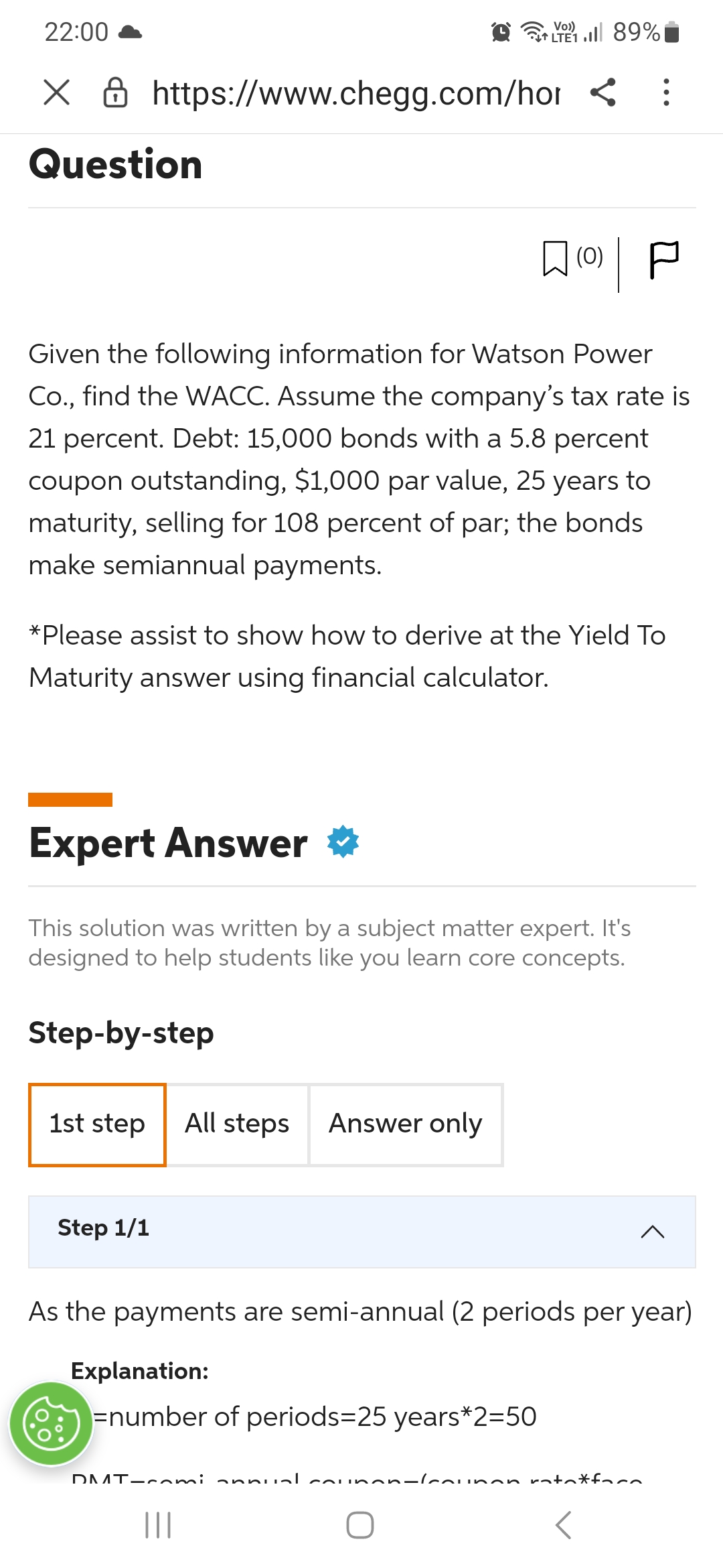 Solved Given the following information for Watson Power Co., | Chegg.com