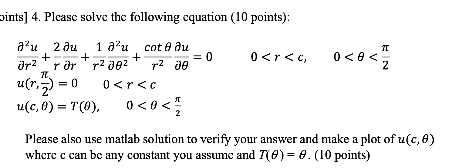 Solved ints] 4. Please solve the following equation (10 | Chegg.com