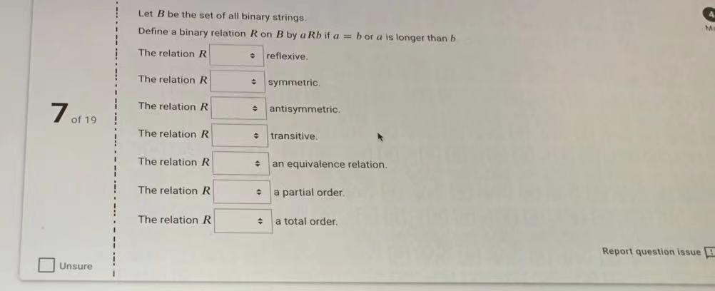 Solved Let B Be The Set Of All Binary Strings M Define A 