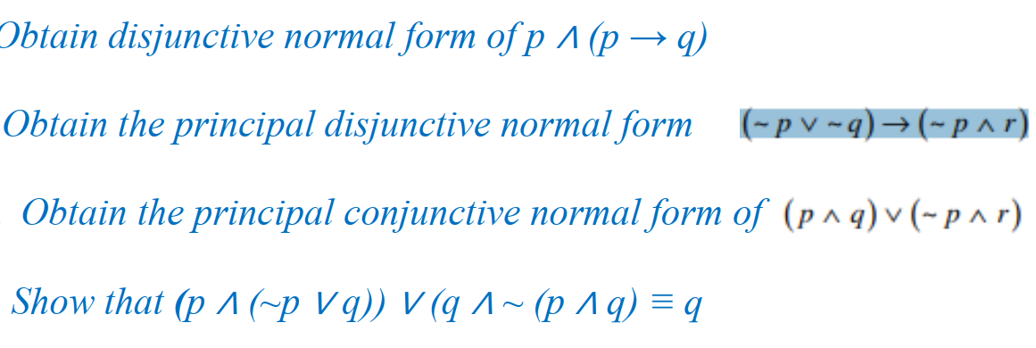 Solved Obtain disjunctive normal form of p 1 (p 9) Obtain | Chegg.com