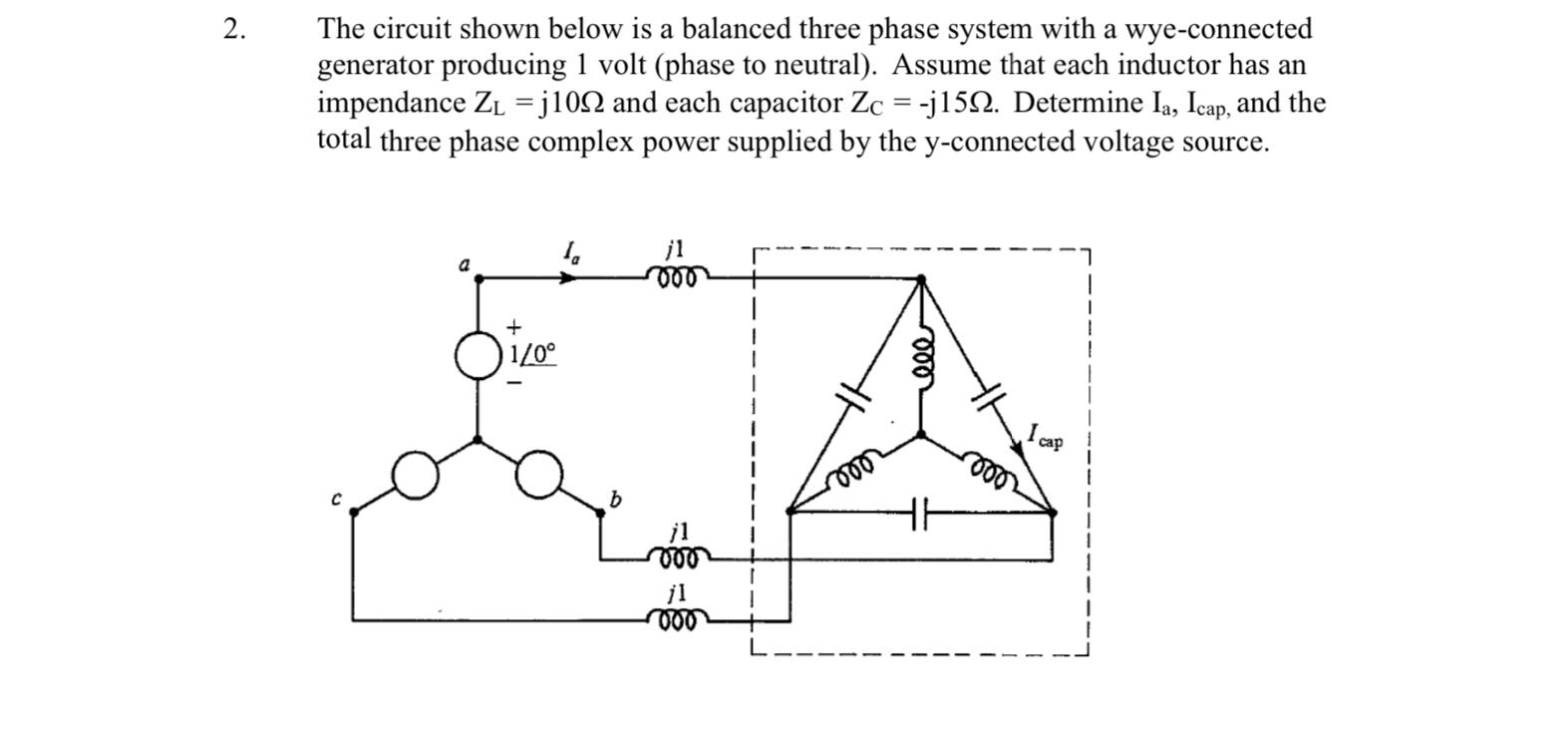 Solved The circuit shown below is a balanced three phase | Chegg.com