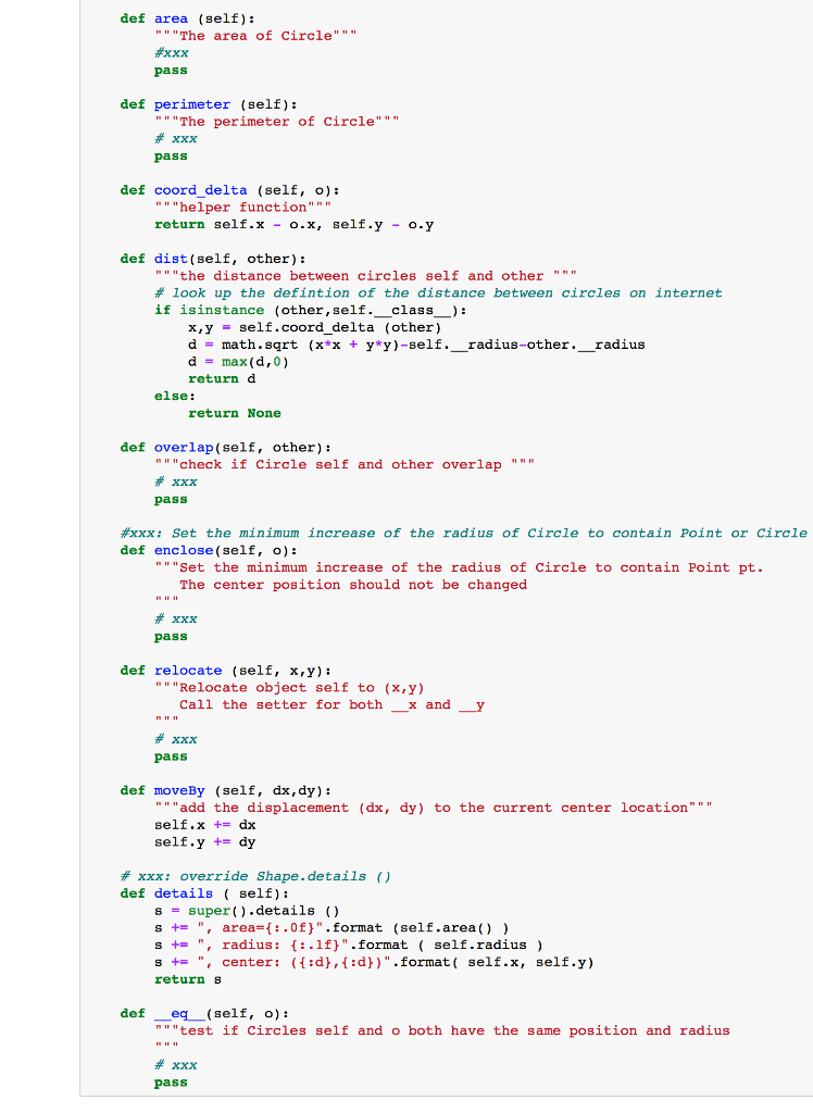 Solved HW#4.1: Python Class and Object-Oriented Programming | Chegg.com