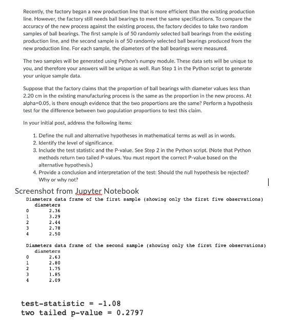 Solved Recently, the factory began a new production line | Chegg.com