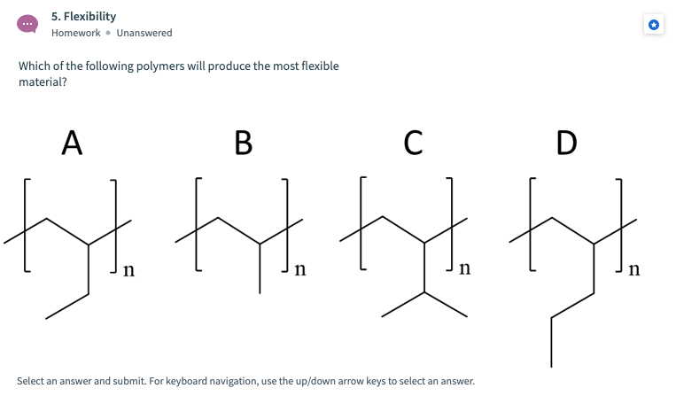Solved 1. Structural Formula Homework. Answered Select the | Chegg.com