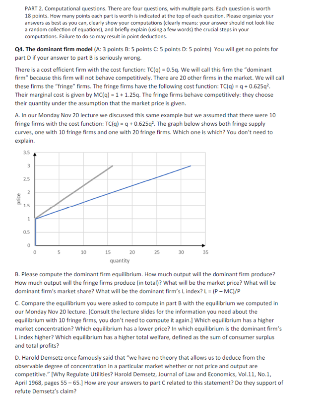 Solved PART 2. Computational questions. There are four | Chegg.com