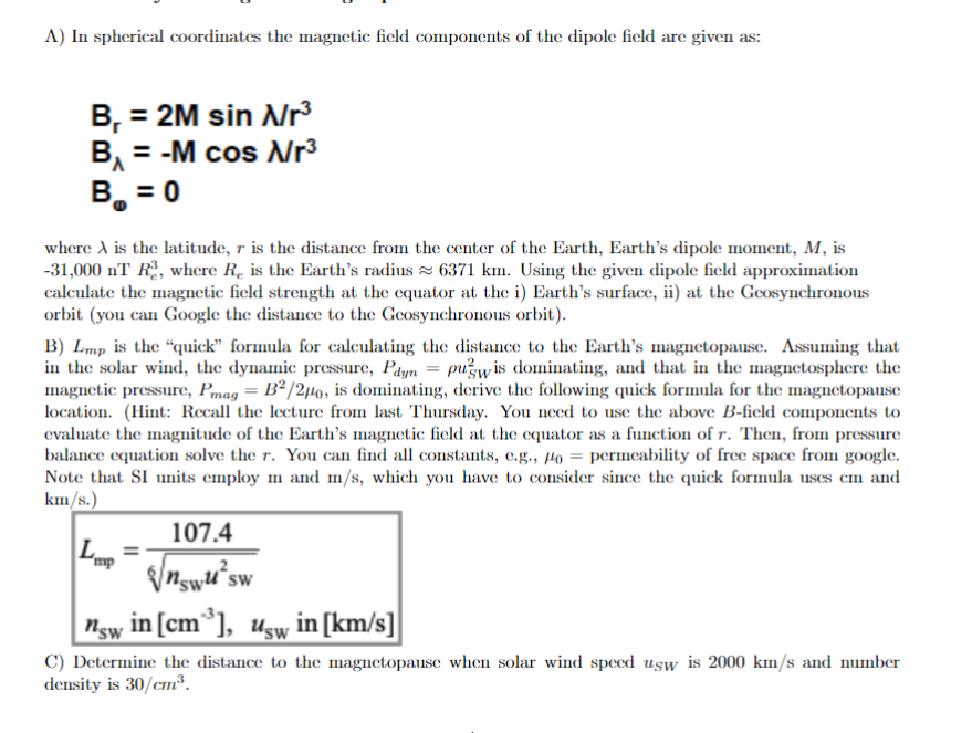Solved Please note that the simple pressure balance | Chegg.com