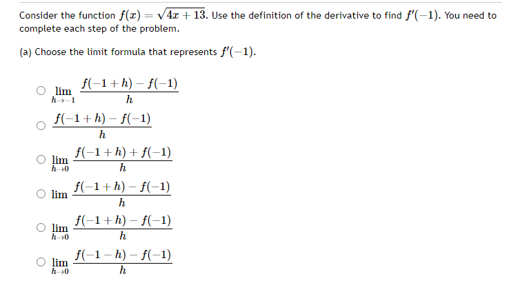 Solved Consider the function f(x)=4x+132. ﻿Use the | Chegg.com