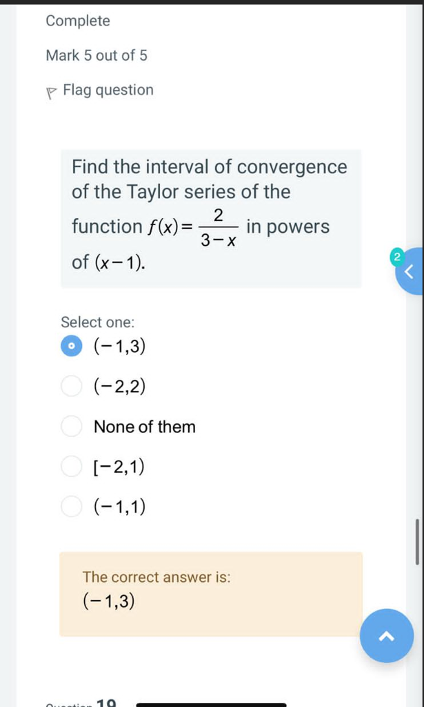 Solved Complete Mark 5 out of 5 p Flag question Find the | Chegg.com