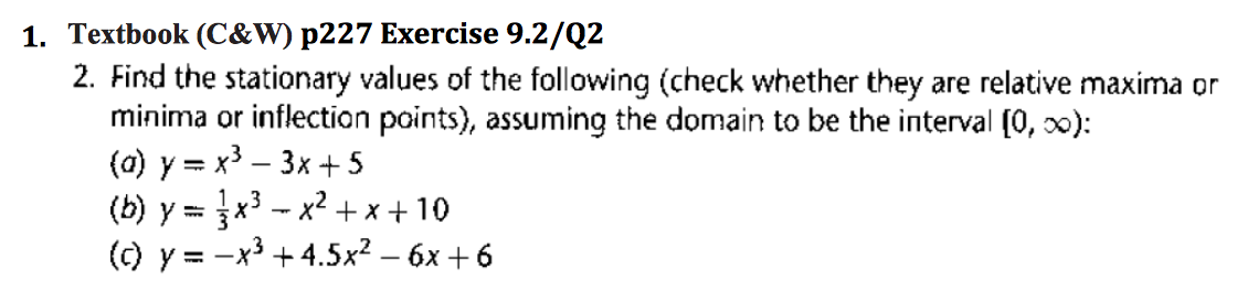 Solved 1. Textbook (C&W) p227 Exercise 9.2/Q2 2. Find the | Chegg.com