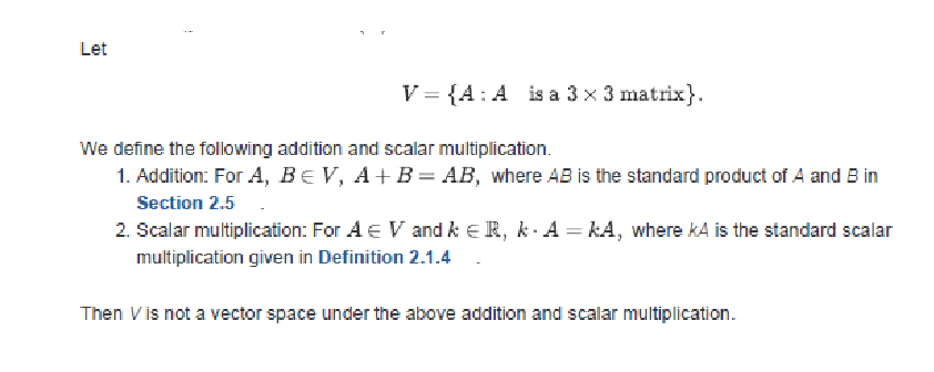 Solved V={A:A is a 3×3 matrix }. We define the following | Chegg.com