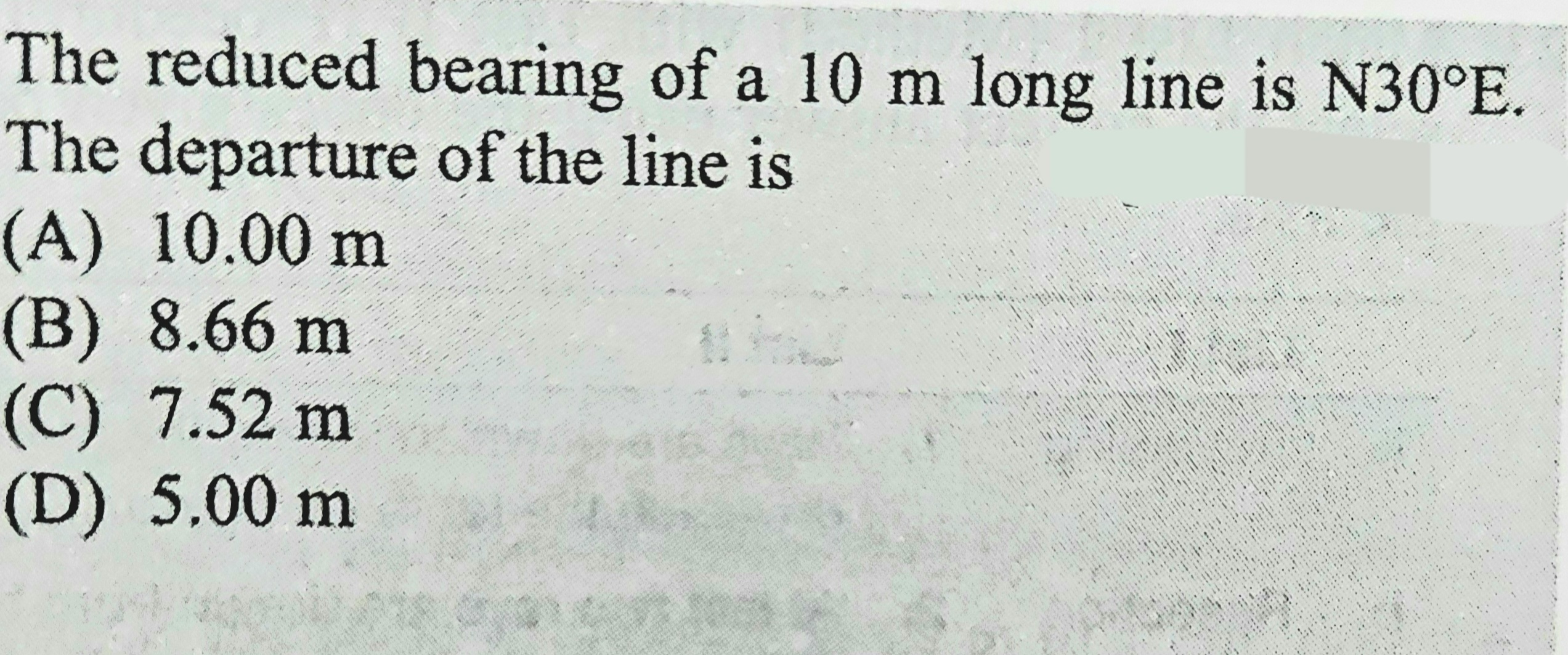 Solved The reduced bearing of a 10 m long line is N30∘E. The | Chegg.com
