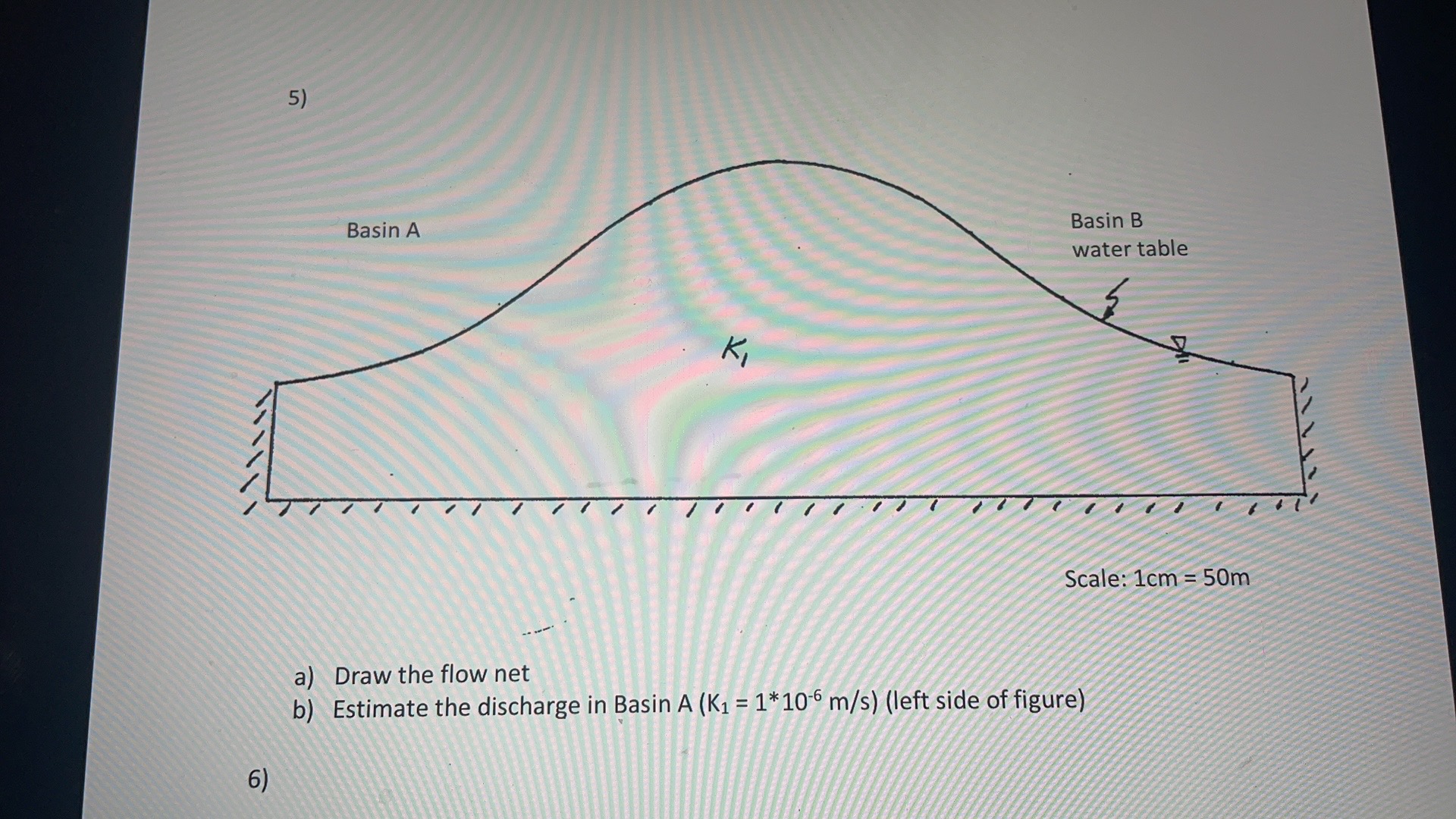 Solved Scale: 1cm=50ma) ﻿Draw the flow netb) ﻿Estimate the | Chegg.com