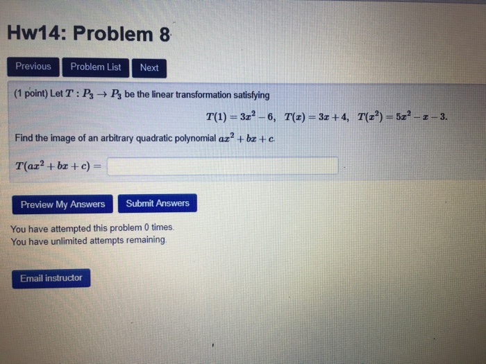 Solved Hw14: Problem 8 Previous Problem ListNext (1 point) | Chegg.com