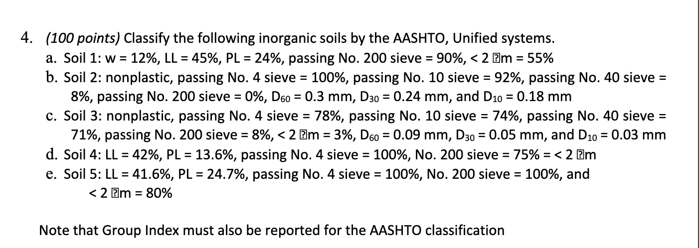 Solved 4. (100 points) Classify the following inorganic | Chegg.com