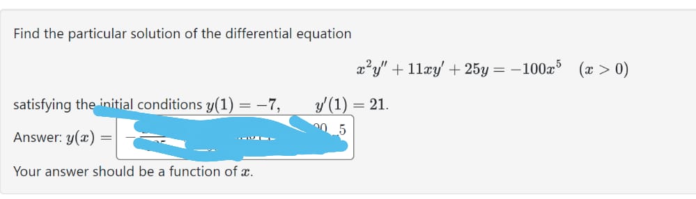 Solved Find the particular solution of the differential | Chegg.com