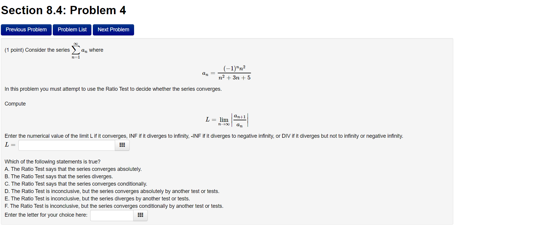 Solved Section 8.4: Problem 4 Previous Problem Problem List | Chegg.com