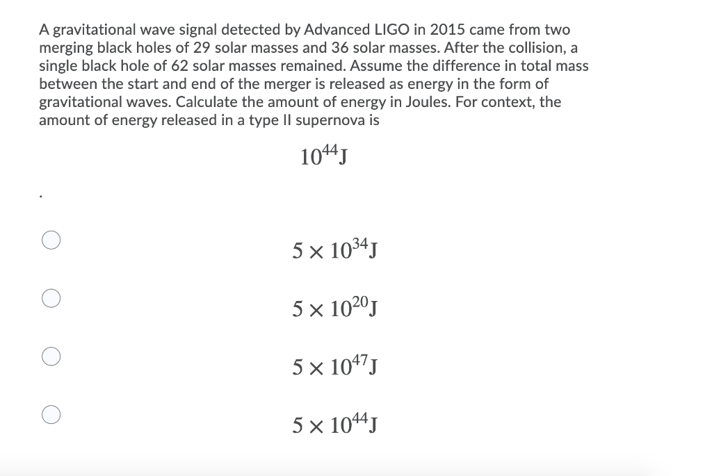 Solved A gravitational wave signal detected by Advanced LIGO | Chegg.com