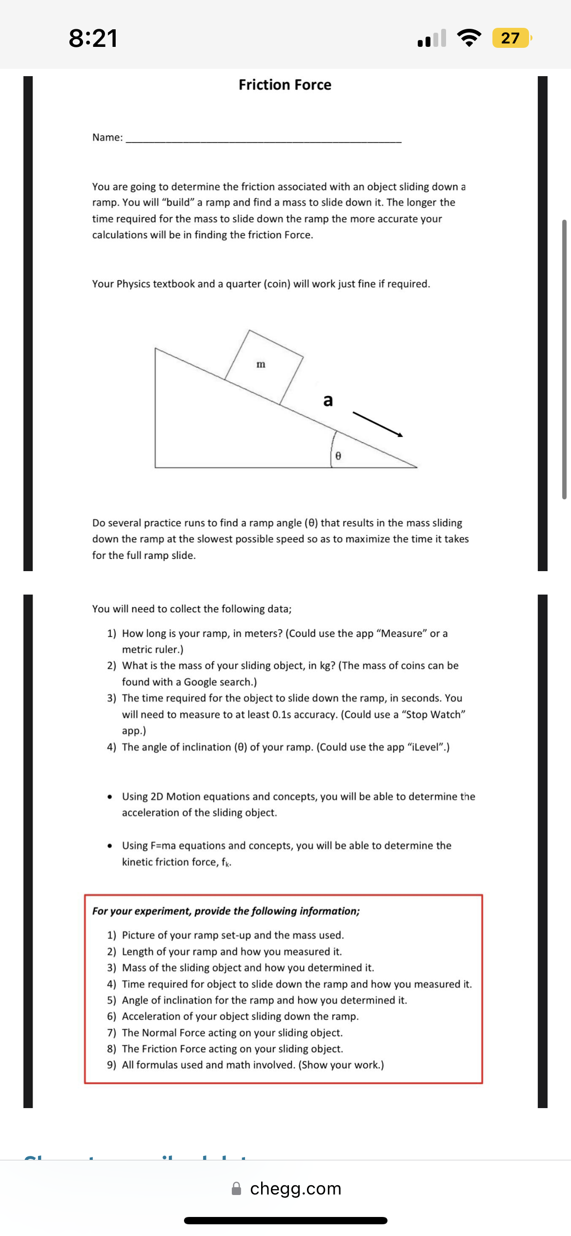 Solved You are going to determine the friction associated | Chegg.com