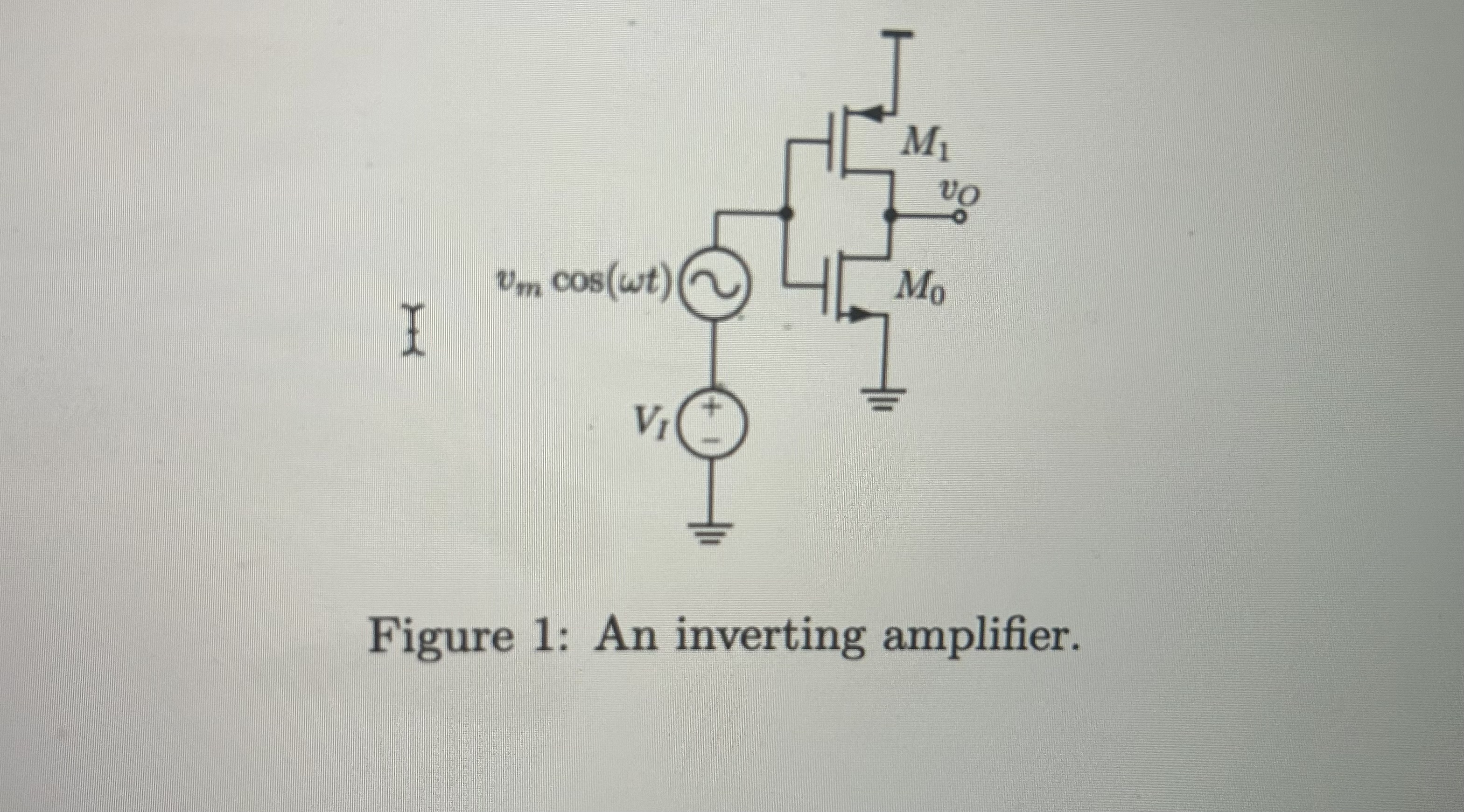 Solved Figure 1: An inverting amplifier. | Chegg.com