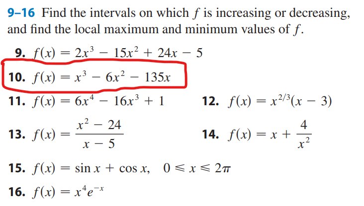 Solved 9–16 Find the intervals on which f is increasing or | Chegg.com