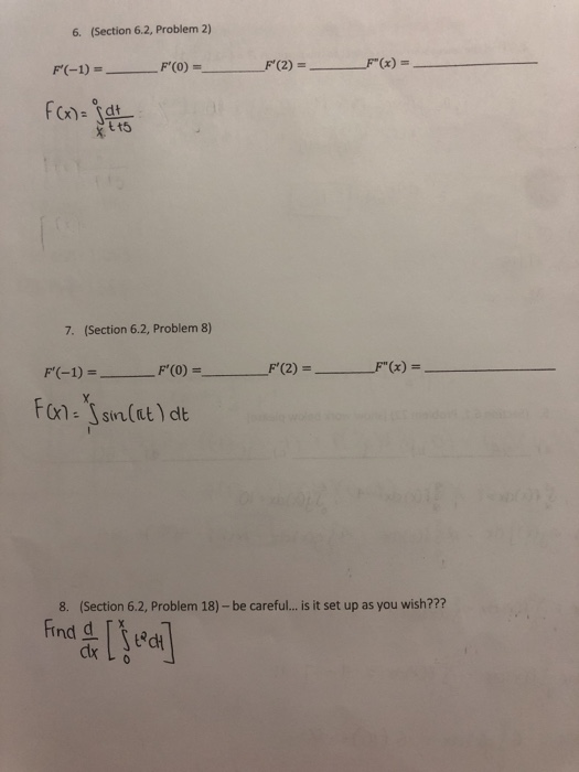 Solved 6. (Section 6.2, Problem 2) tt5 7. (Section 6.2, | Chegg.com