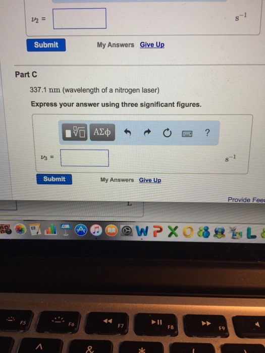 Solved Feedback Part A 488.0 nm (wavelength of an argon | Chegg.com